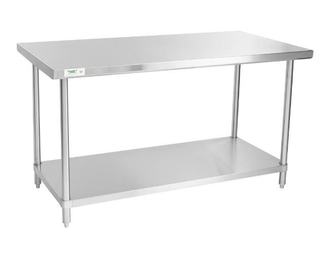 Stainless steel lab table: 60" x 30" 14 Ga. with undershelf (NEW)