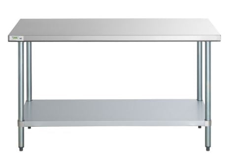 Stainless steel lab table: 48" x 30" 18 Ga. with undershelf (NEW)