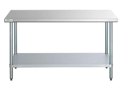 Stainless steel lab table: 60" x 30" 18 Ga. with undershelf (NEW)